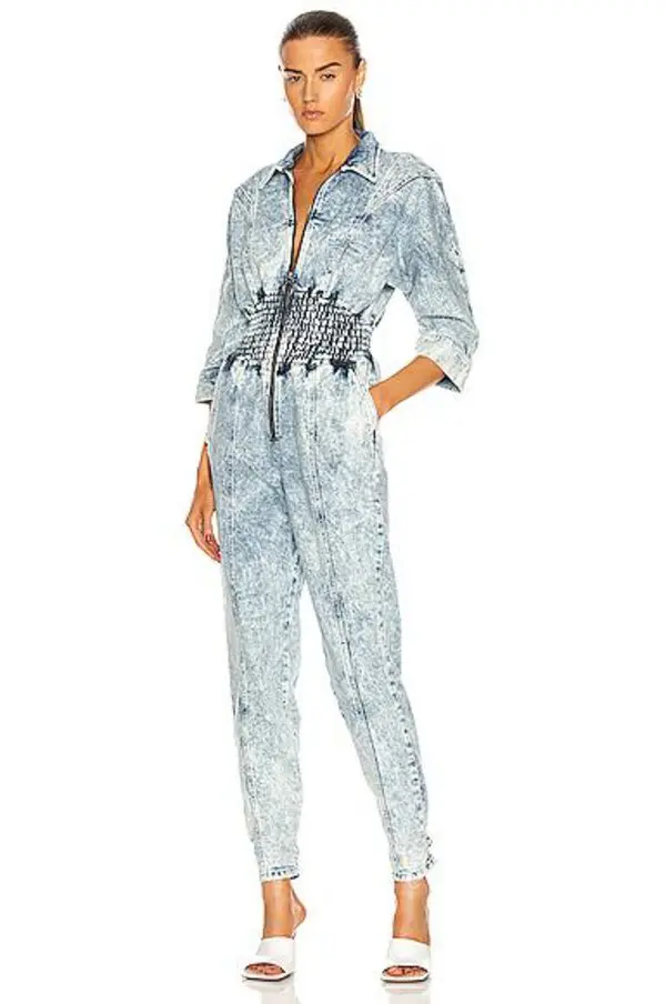 Buy Retrofete Eti Jumpsuit In Denimlight Light Blue Acid At 30 Off Editorialist
